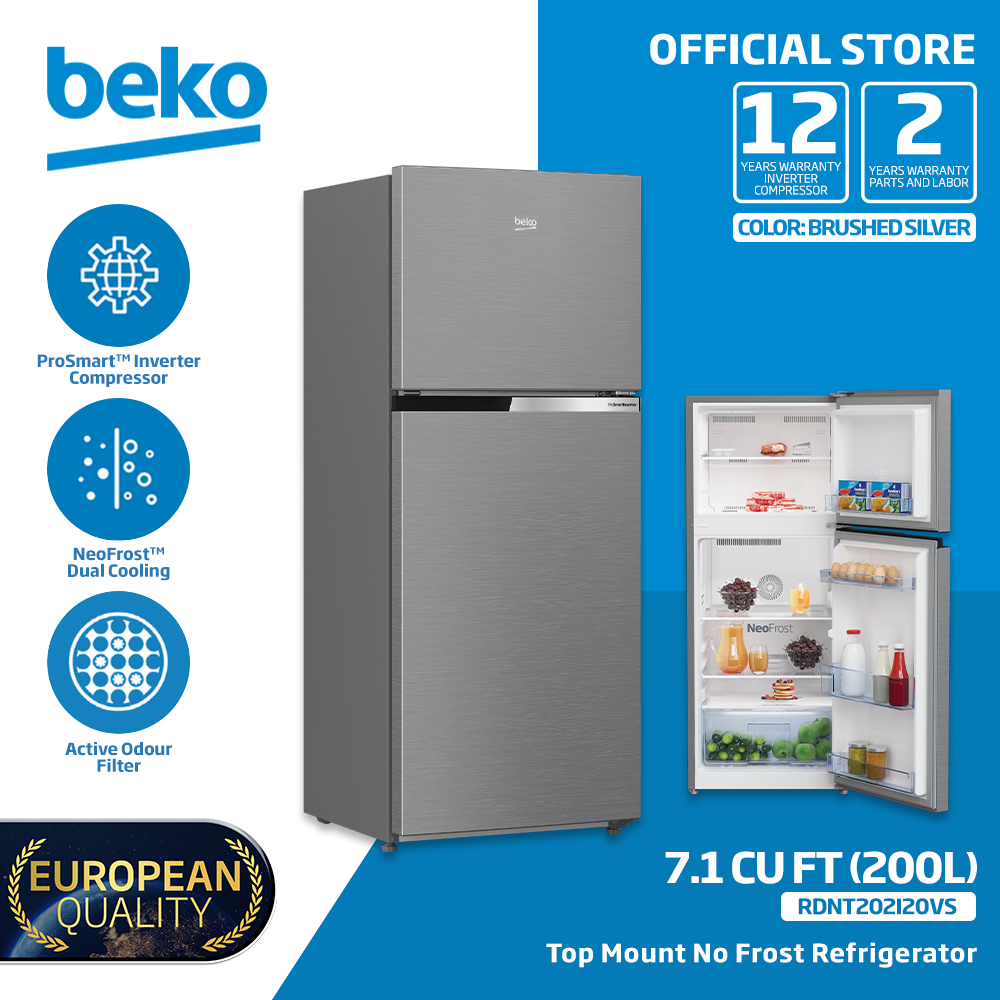 Beko Refrigerator 200L (7.1 cu ft) Top Mount ProSmart Inverter ...