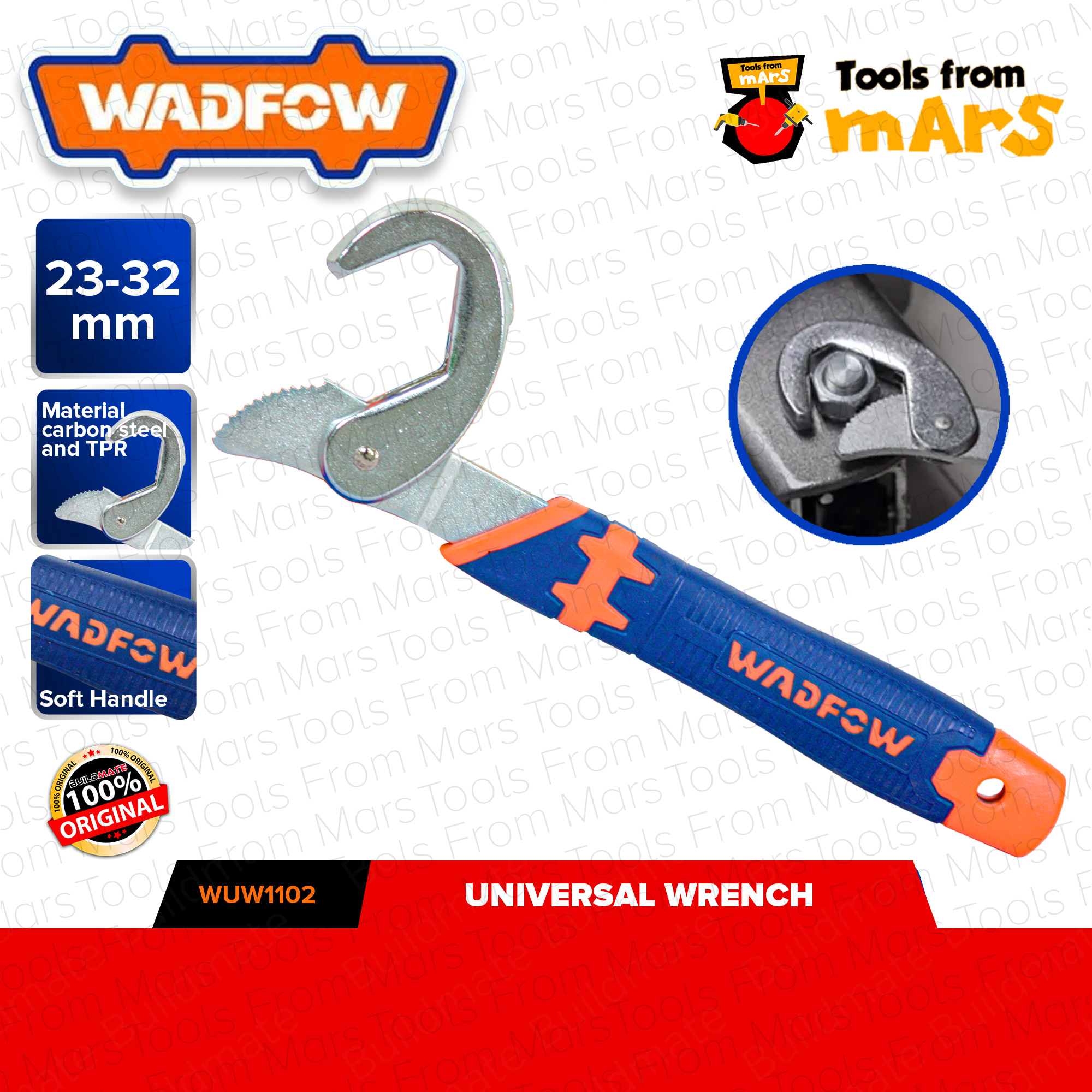 Wadfow Universal Wrench Adjustable Multi-Function Pipe Spanner Wrench ...