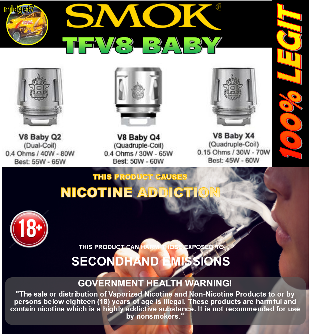 SMOK TFV8 Baby Atomizer Coil | Lazada PH