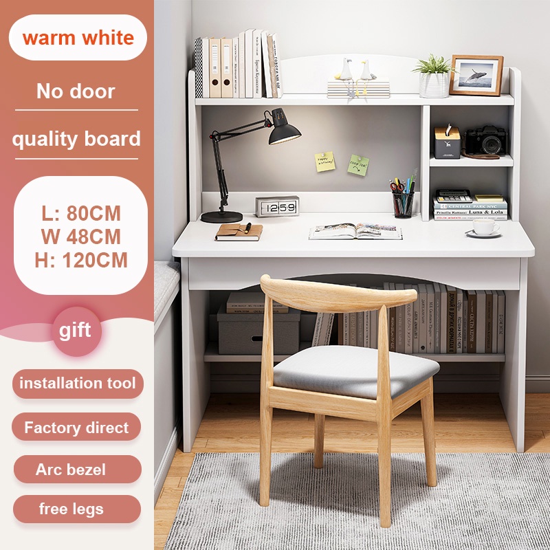 Computer Desk Desktop Study Table with Drawer and Shelves Office ...