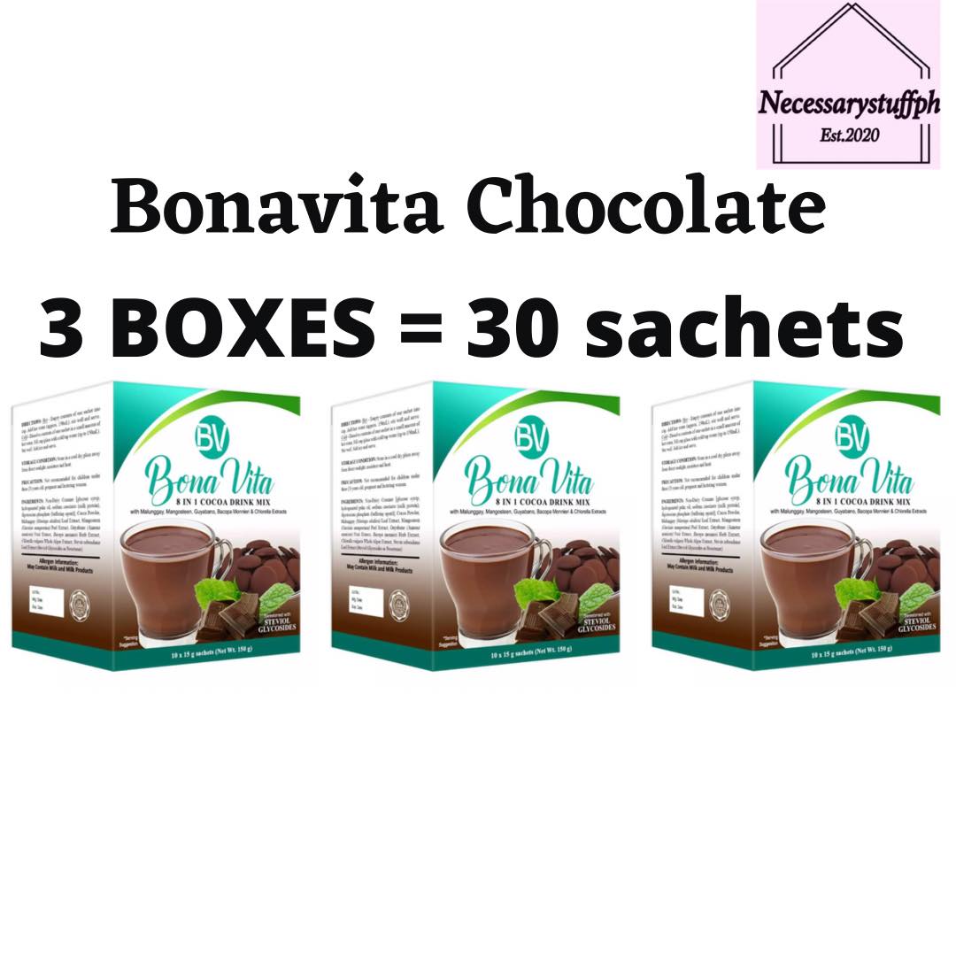 Bonavita Chocolate Drink 8 in 1 (3 Boxes = 30 sachets) | Lazada PH