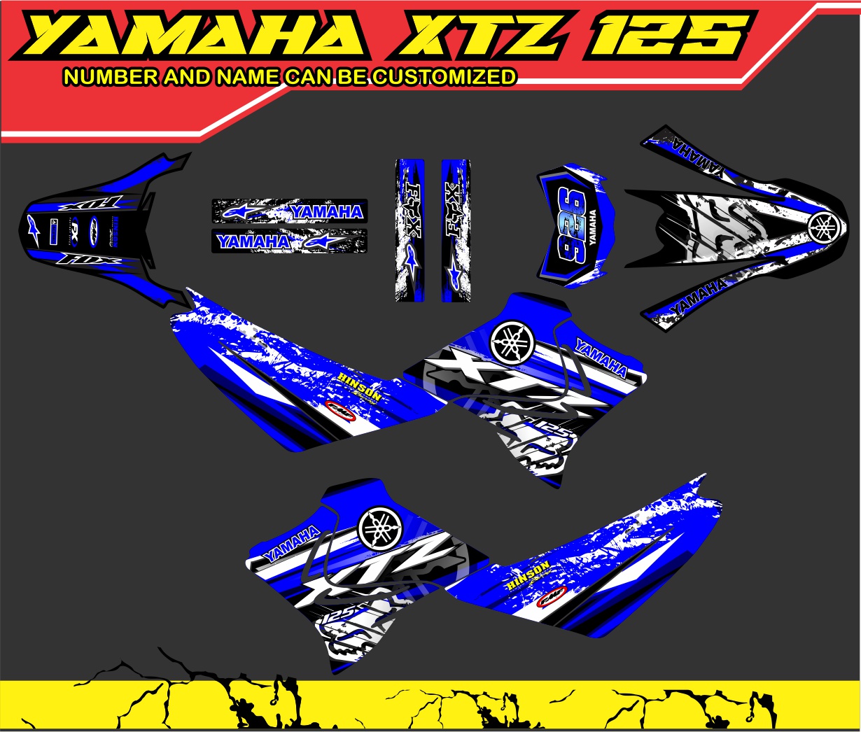 Yamaha xtz 125 full body decals | Lazada PH