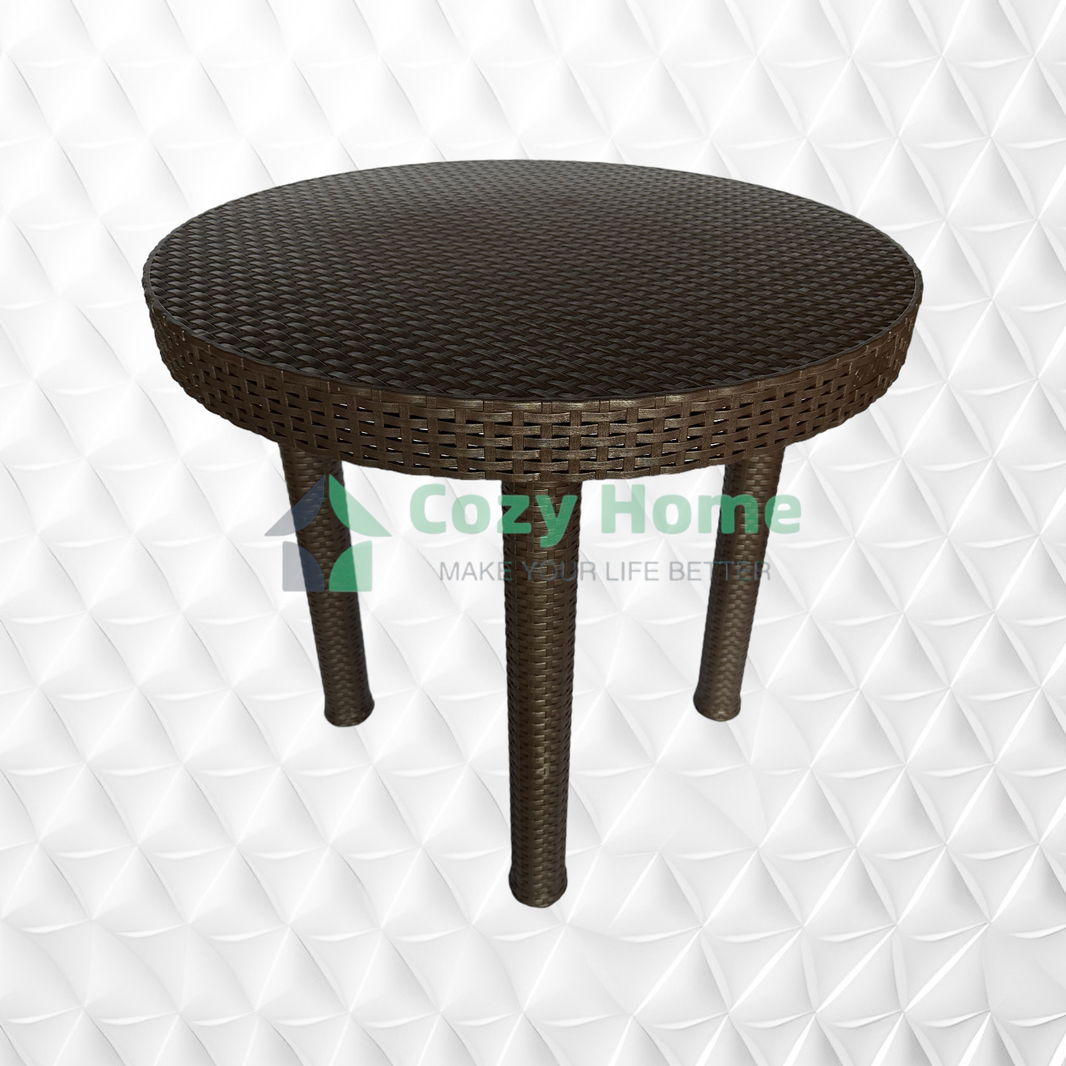 Jolly Plastic Rattan / Line Surface Round Dining Coffee Table | Lazada PH
