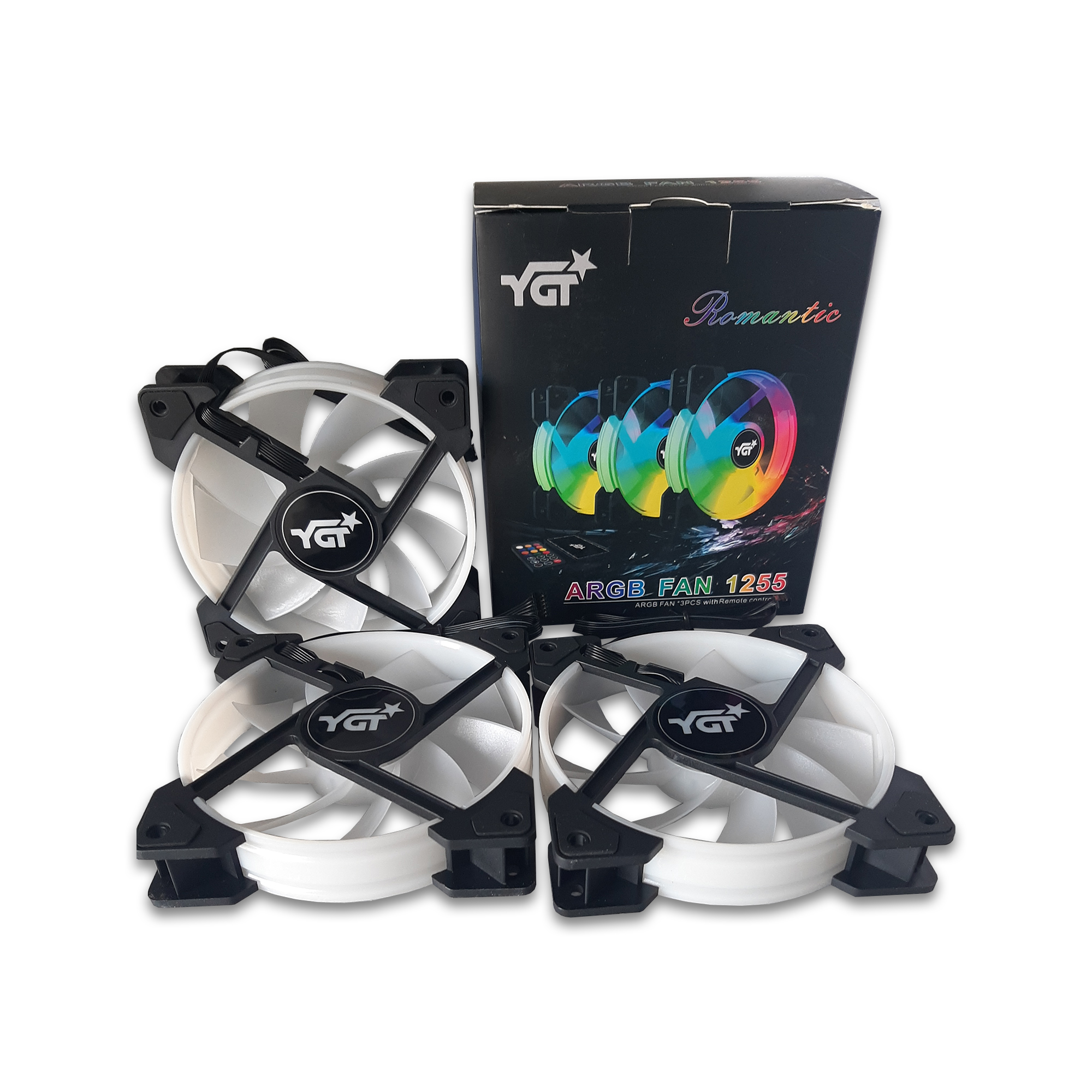 EDGE | YGT Romantic 1255/1258 ARGB 3-Fan Pack Fan Case Cooler with ...