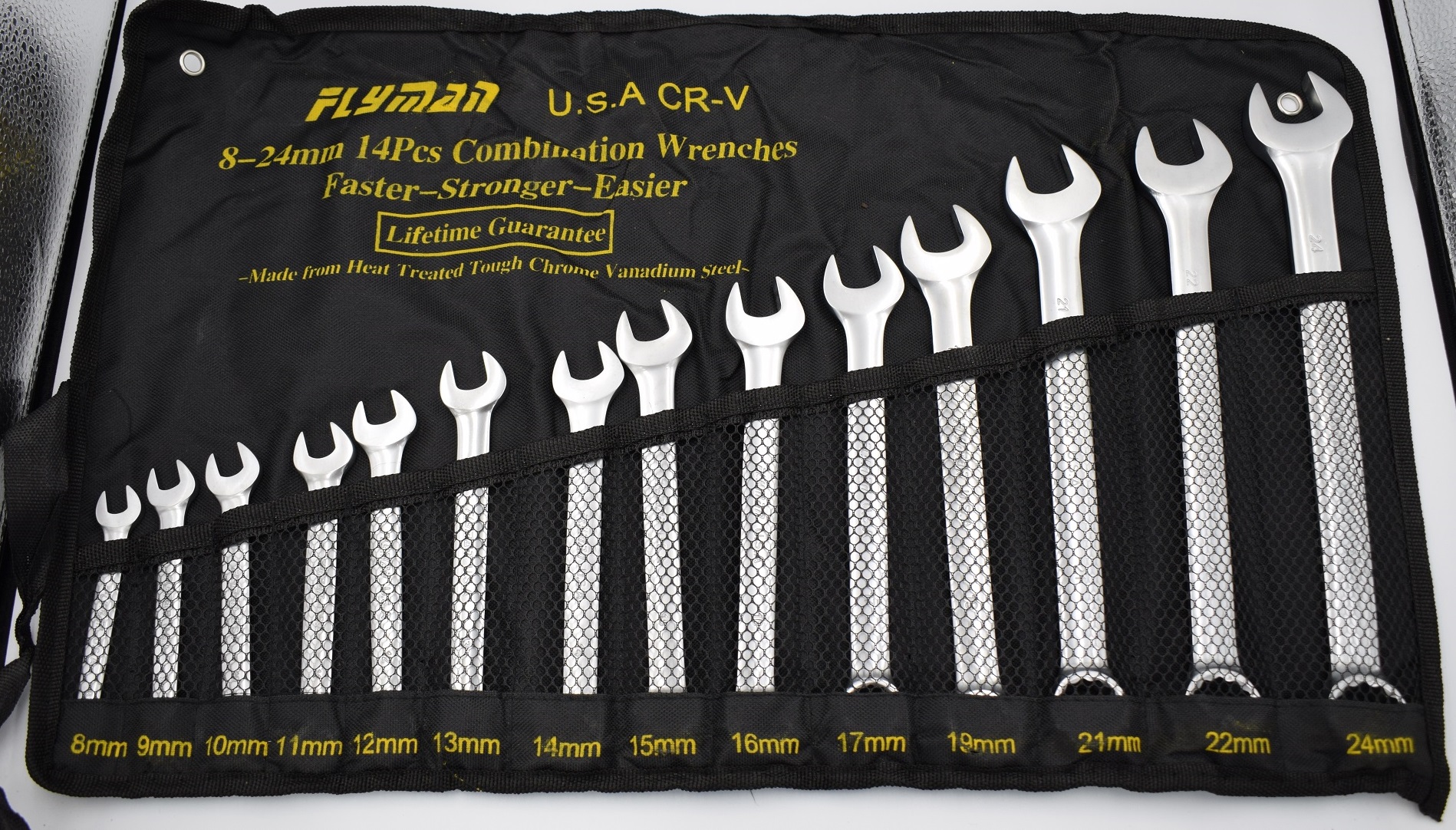 14PC COMBINATION WRENCH MECHANIC TOOL SET - HEAVY DUTY FLYMAN USA ...