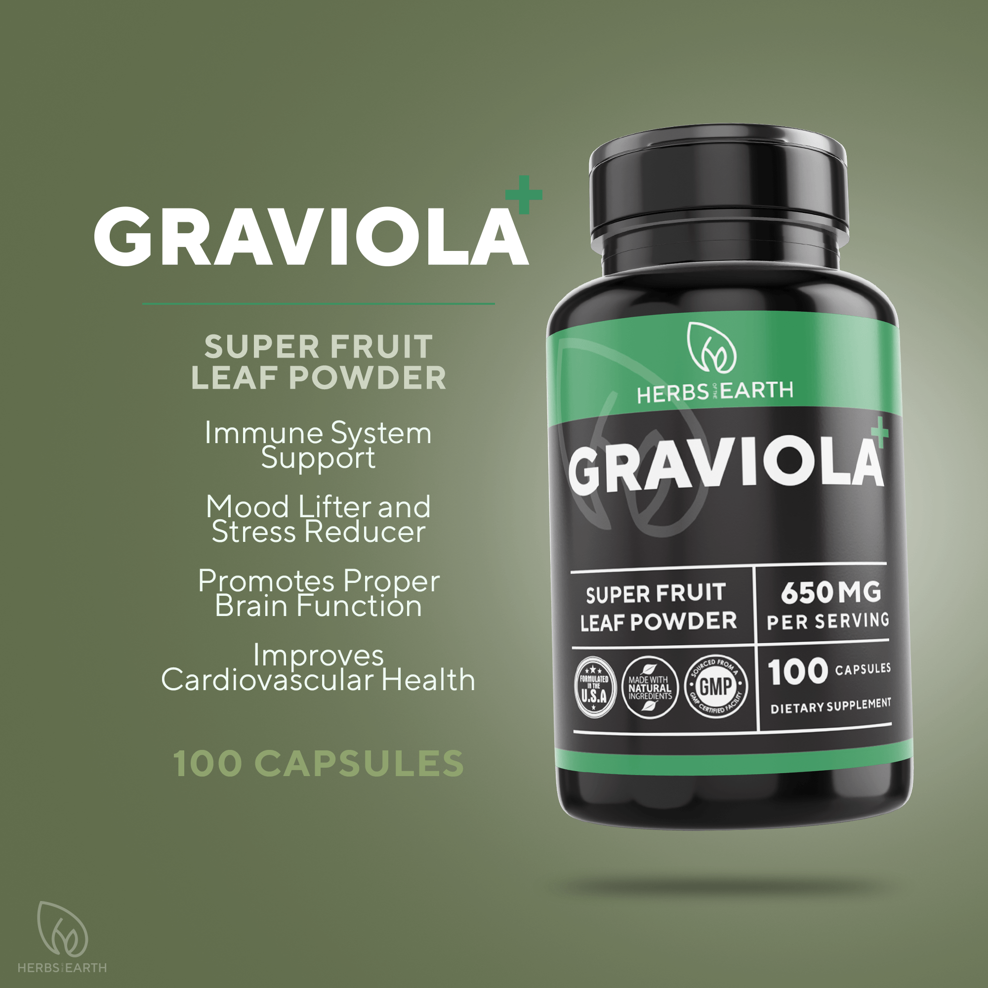 Graviola 650mg - Nutrient Dense Graviola Supports Immune Function, Cell ...