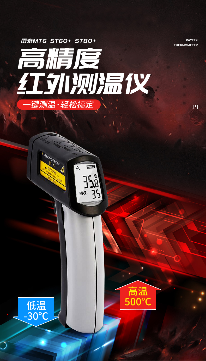 Raytek MT6CH infrared thermometer temperature gun ST60+ high precision ...