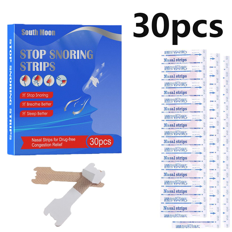 【Hot Sale】South Moon Stop Snoring Strips 30pcs Ventilation Nose Patch ...