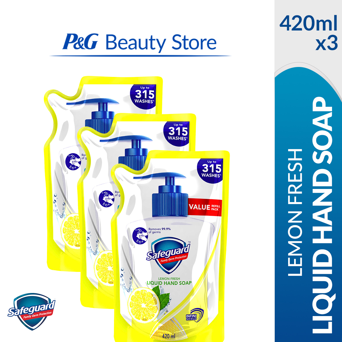 Safeguard Liquid Handsoap Lemon Fresh 420ml Refill Trio | Lazada PH
