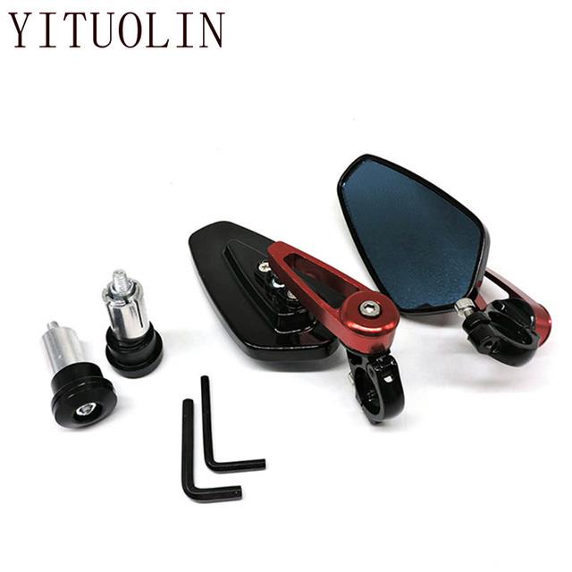 Rearview Mirror Motorcycle Handlebar Side Hand Mirrors For HONDA CB ...
