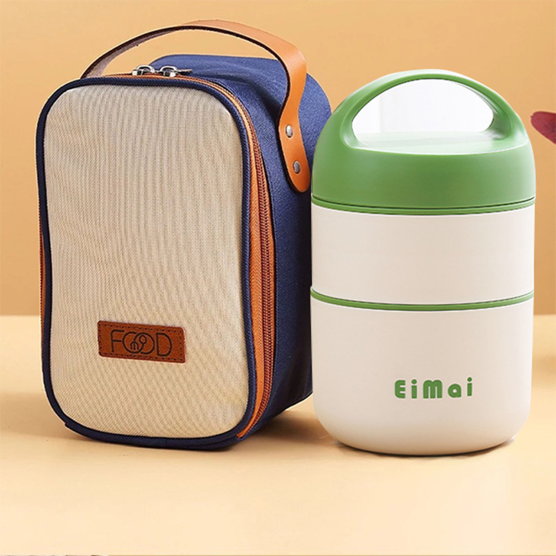 304 Double Stainless Steel Portable Thermal Lunch Box Vacuum Thermal ...