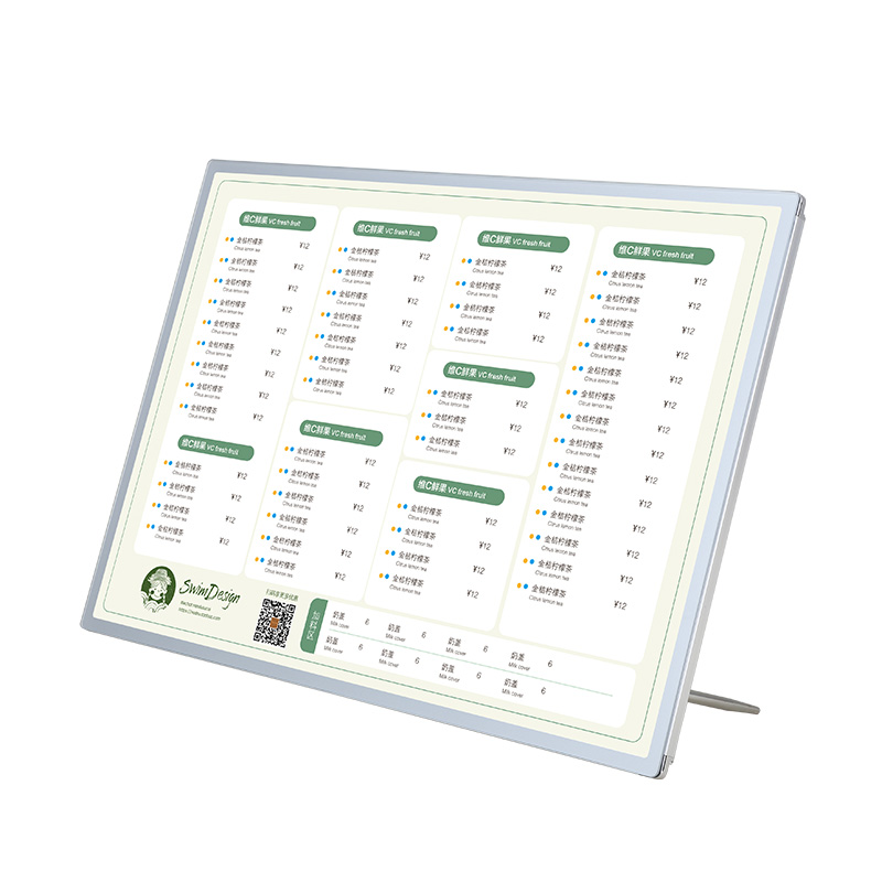 led menu board display table board restaurant coffee menu board for ...