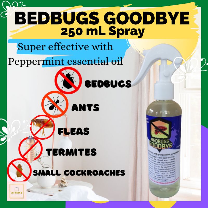 Bedbugs Goodbye 250mL Bugs Killer Spray with Peppermint Oil Pest ...