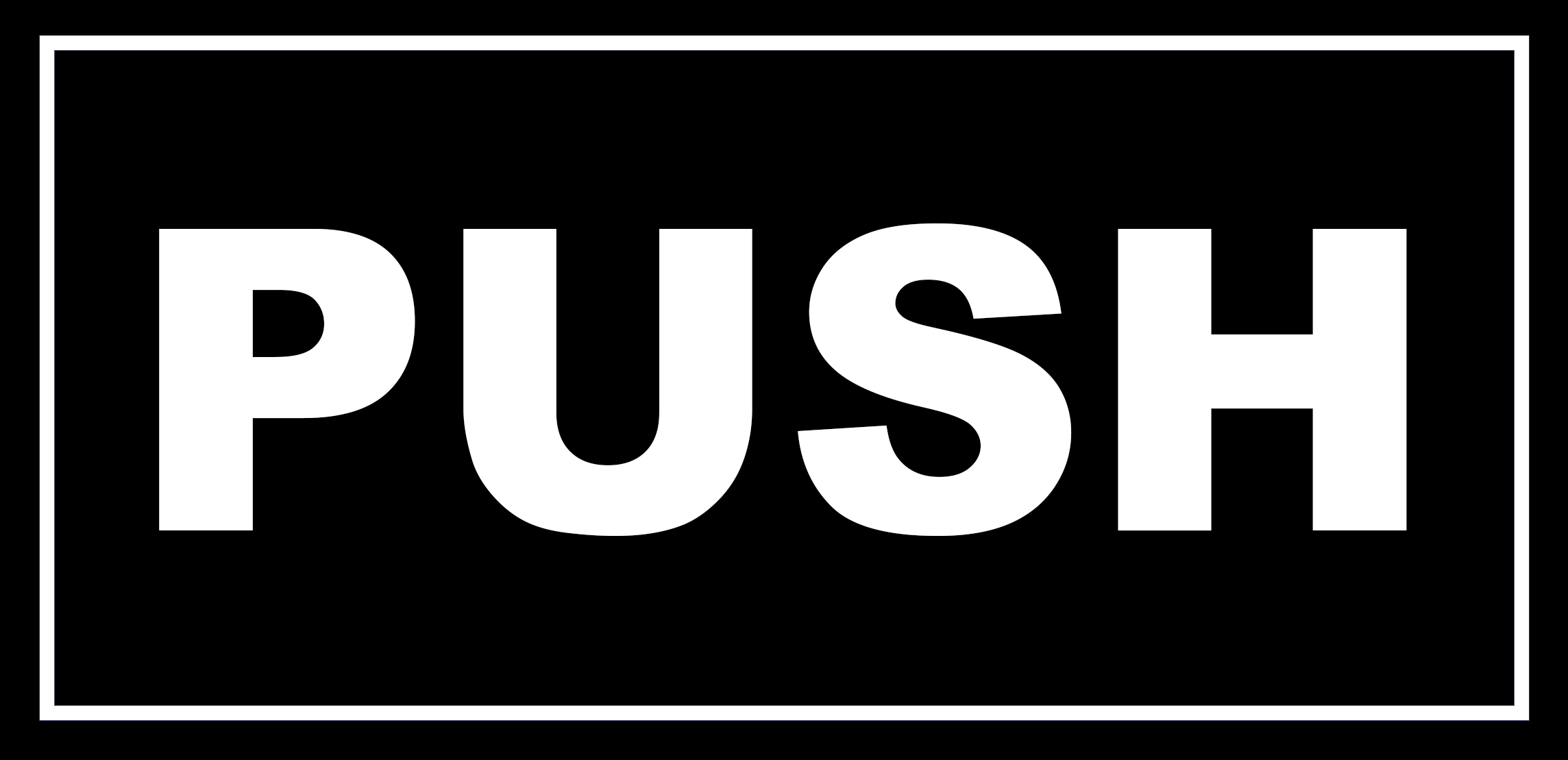 PUSH AND PULL DOOR SIGN LANDSCAPE ORIENTATION PVC TYPE WATERPROOF AND ...