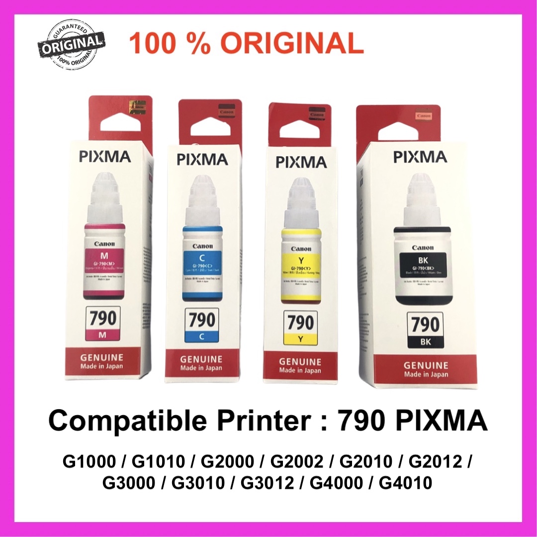 100 % Original Canon Ink 790 set for Canon Pixma G1000 / G1010 / G2000 ...