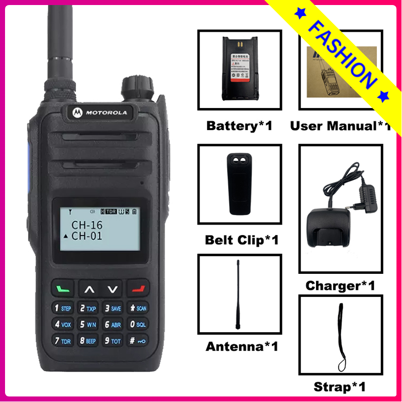 Motorola 3588 Walkie Talkie Waterproof IP67 Long Range UHF/VHF 15W High ...