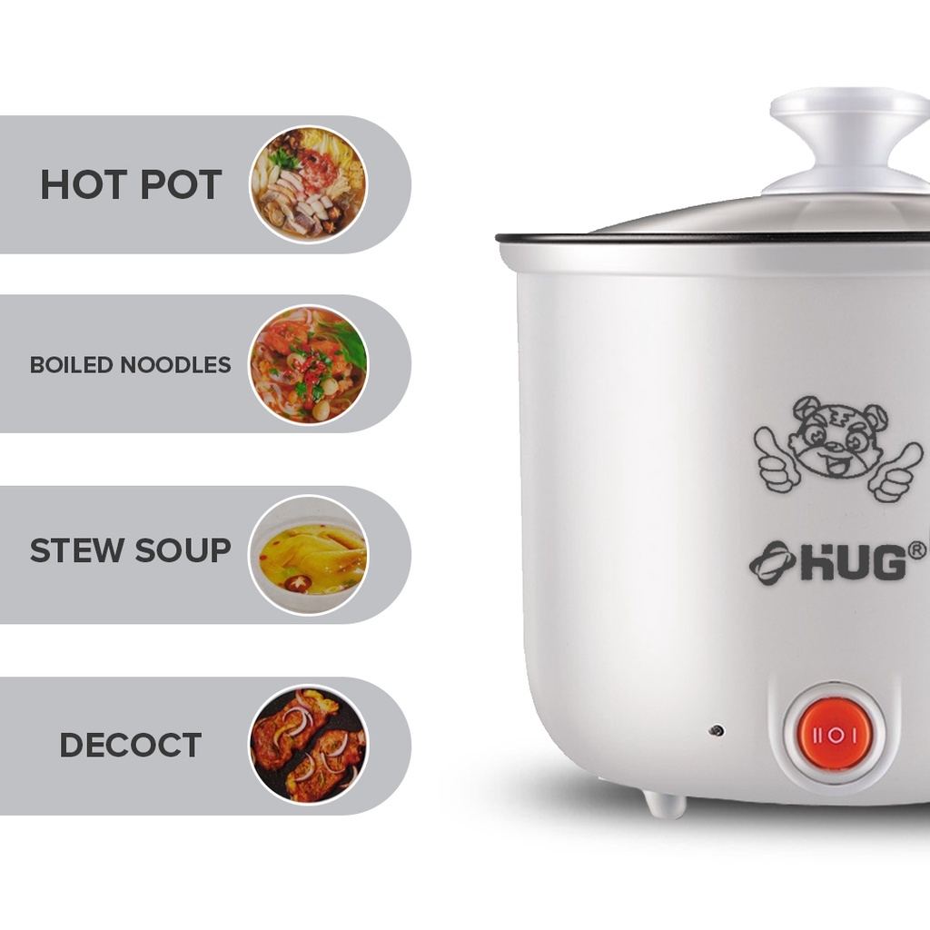 HUG Mini Rice Cooker 1.8L Multi-function Cooker Non-Stick Inner Pot ...