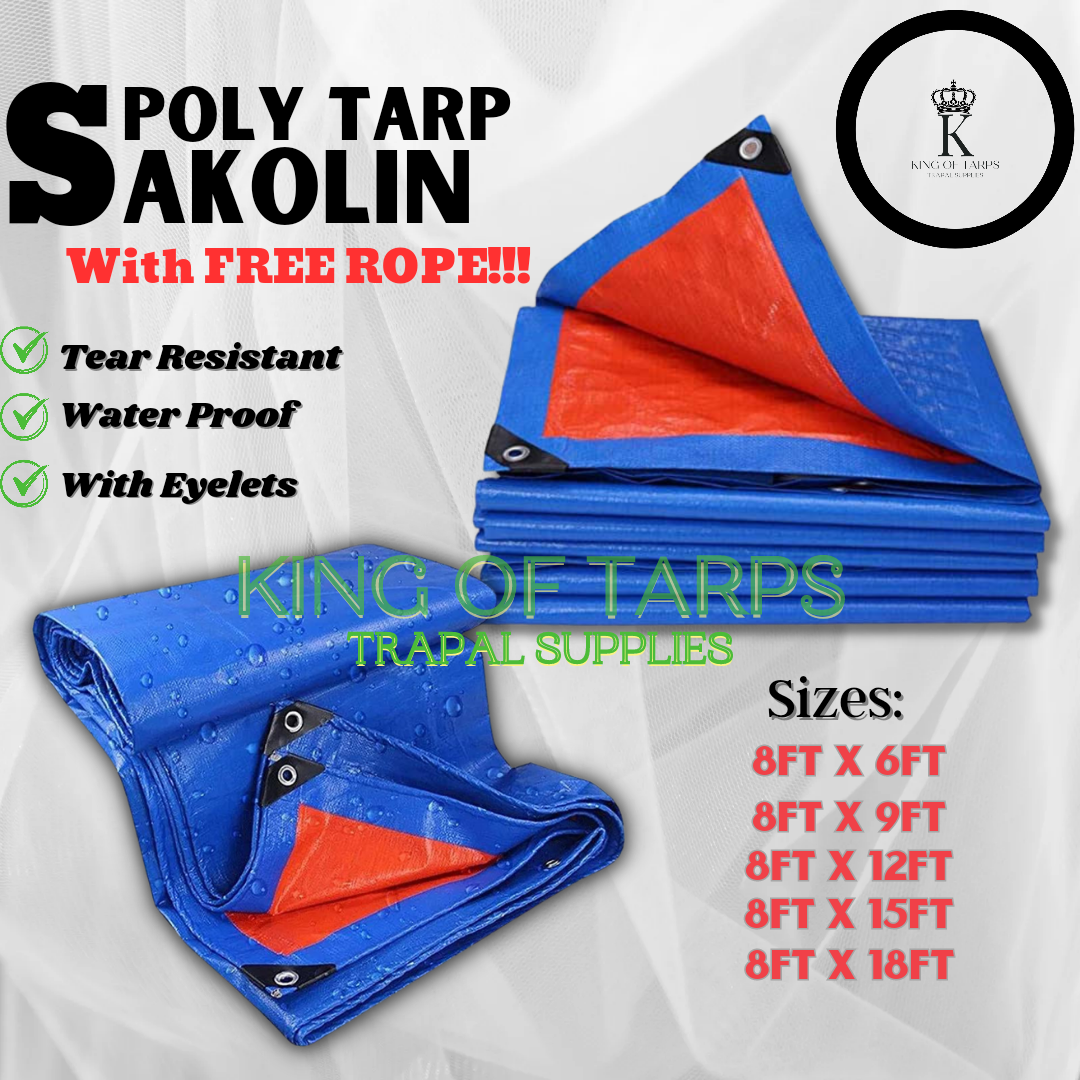 8ft x 9ft KING OF TARPS SAKOLIN WITH EYELETS SAKO TRAPAL SACK BLUE ...