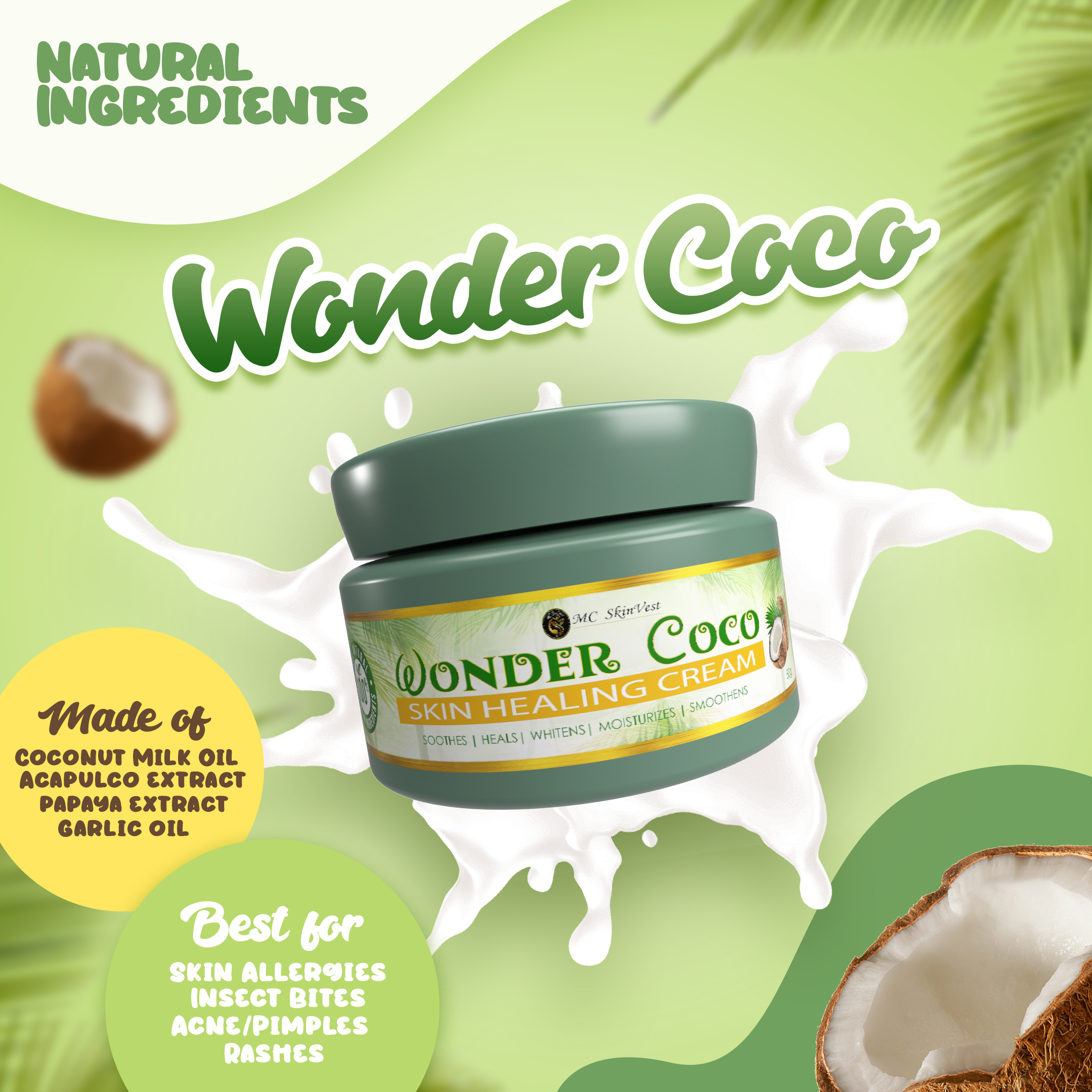 [Original] Wonder Coco Skin Healing Cream good for skin complications ...
