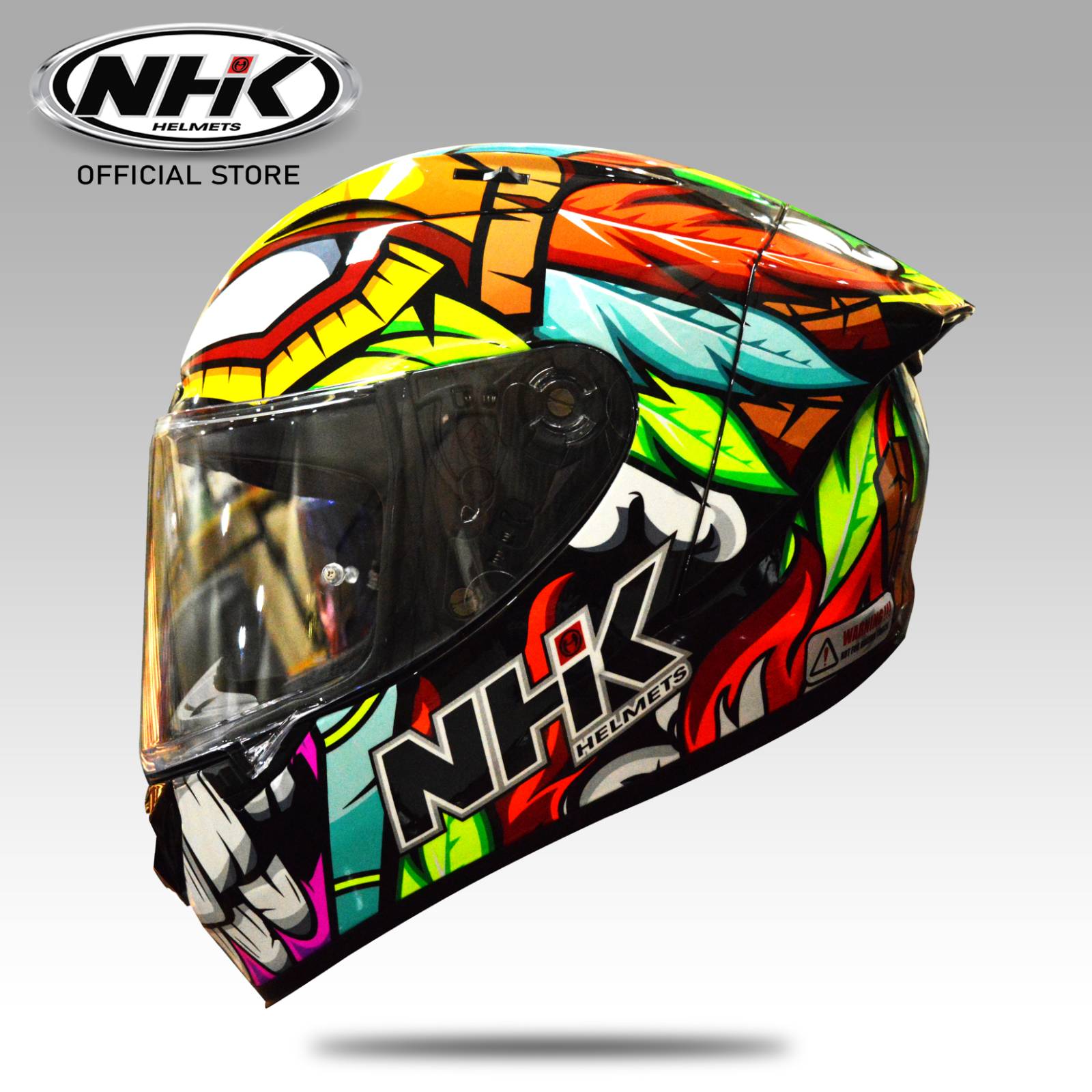NHK Helmets GPR Tech Mask Full Face with Free Smoke Visor AND NHK ARM ...