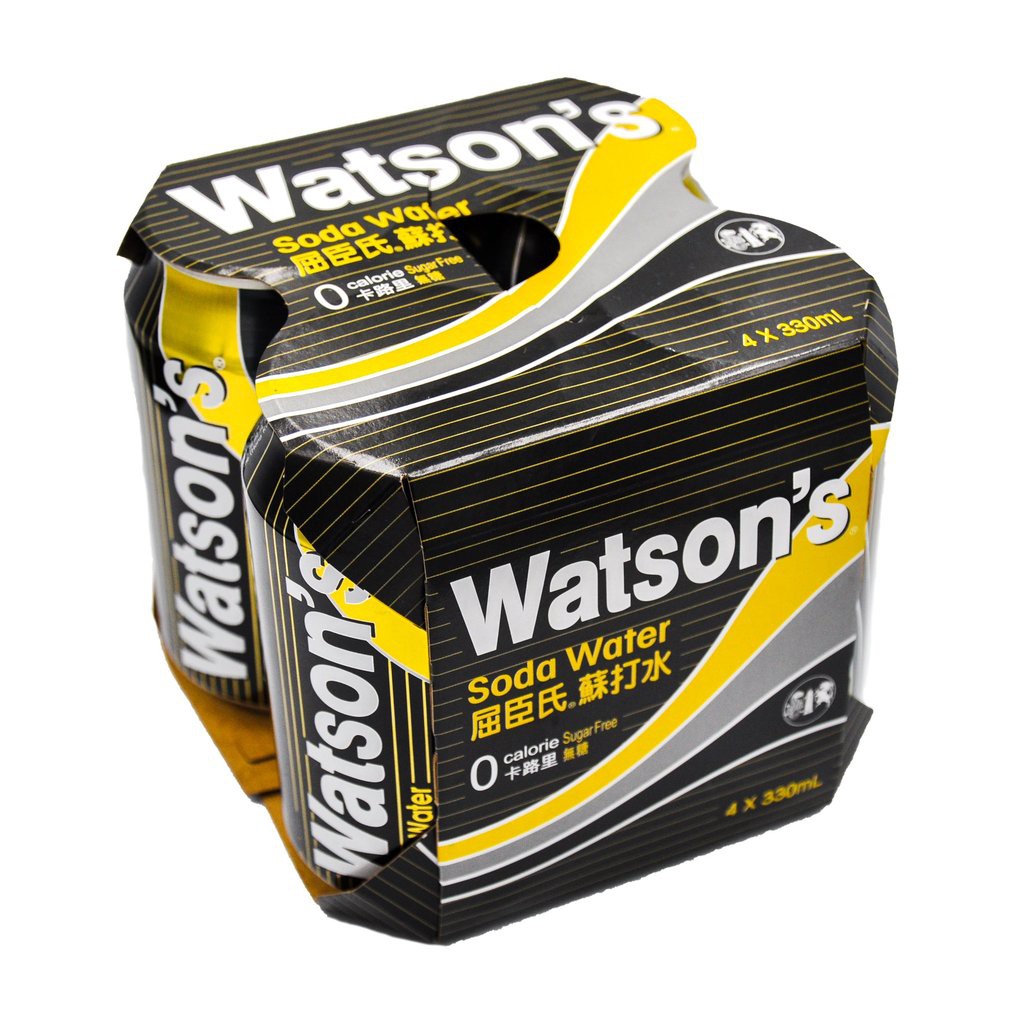 WATSON'S Soda water 4cans x 330ml | Lazada PH