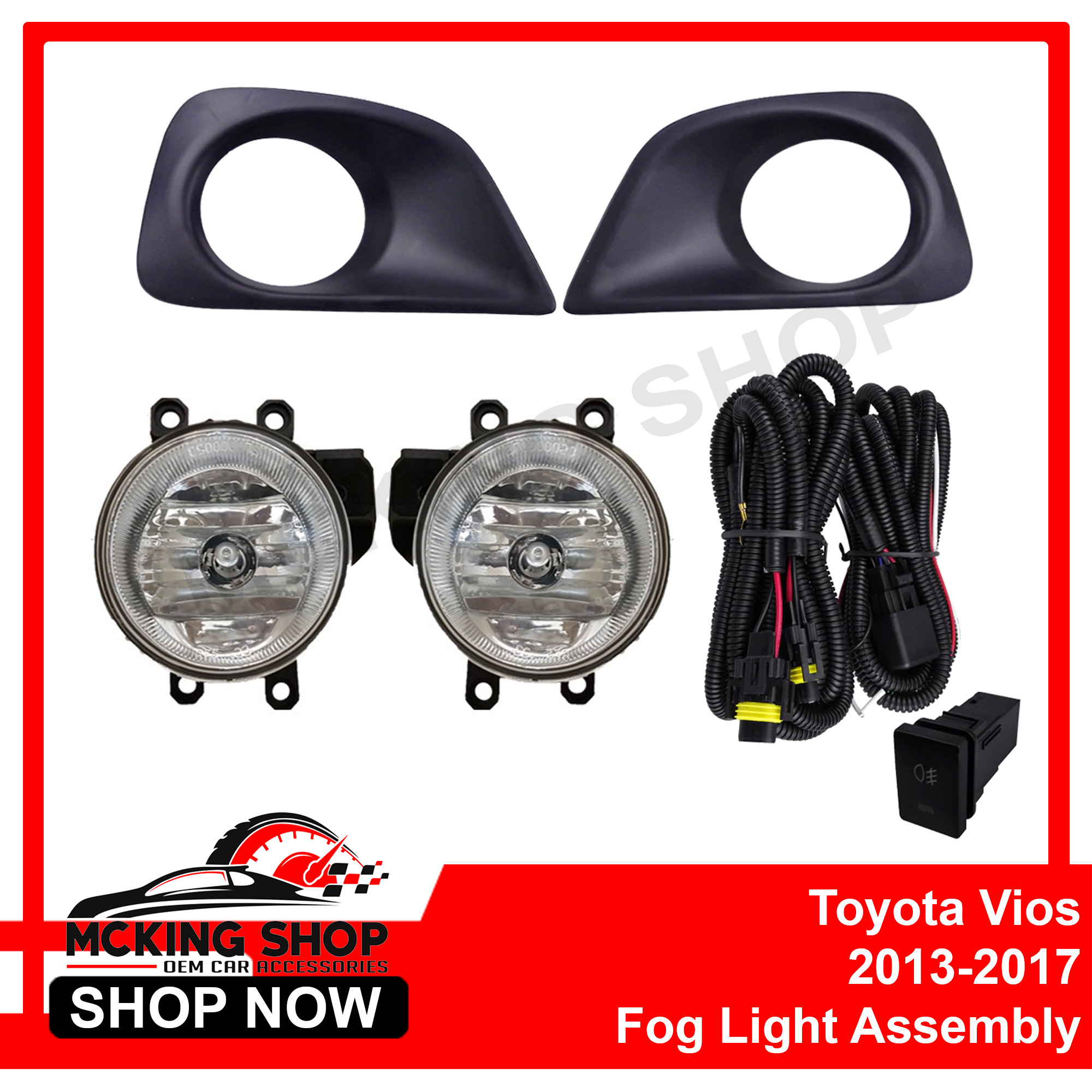 Toyota Vios 2013-2017 GEN 3 Fog Light/ Fog Lamp Assembly | Lazada PH