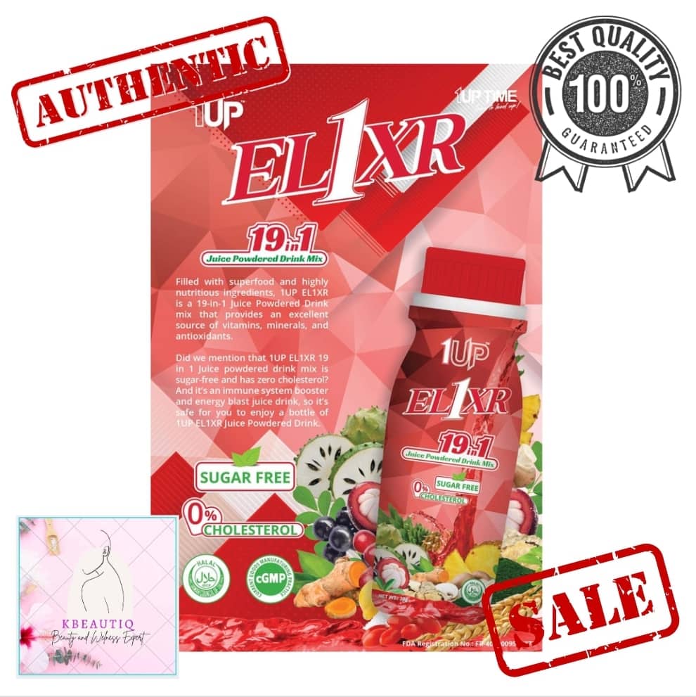 1UP EL1XR 19 in 1 Juice Powdered Drink Mix SUGAR FREE 0% CHOLESTEROL ...