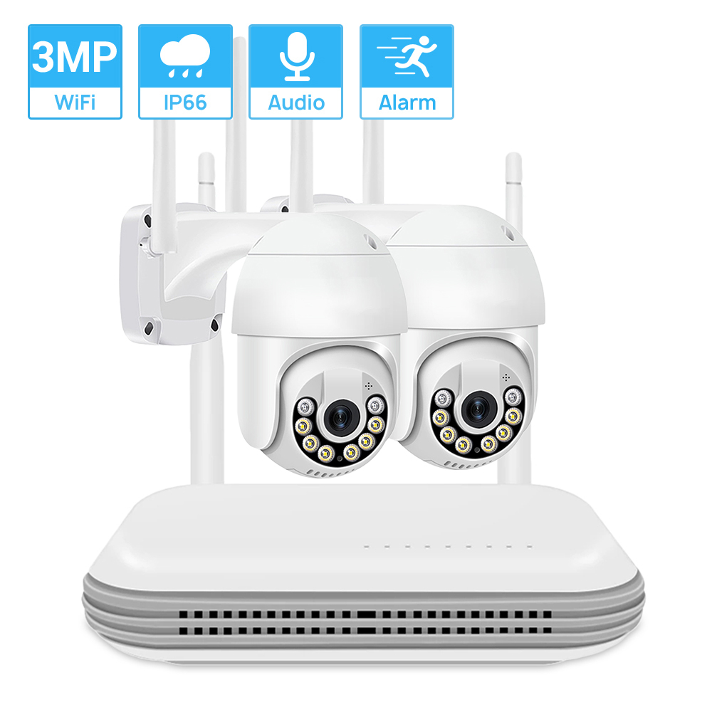 Hamrol New 8CH Wireless CCTV System Mini NVR 3MP HD PTZ IP Camera WiFi ...