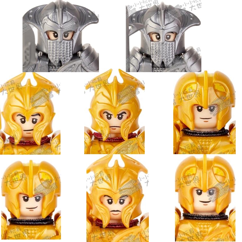 8pcs Elf warrior Lord Rohan Helmet Shield Weapon Armor Medieval Knight ...
