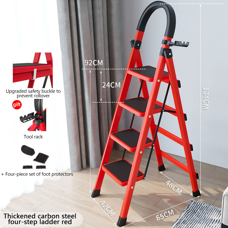 Household Aluminum Folding Step Ladder 3 /6 Step Multi-Functional ...