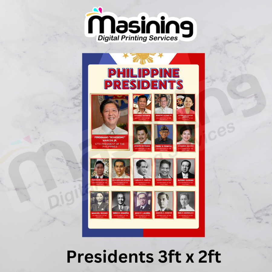 Educational poster Tarpaulin - Philippine president / National Heroes ...