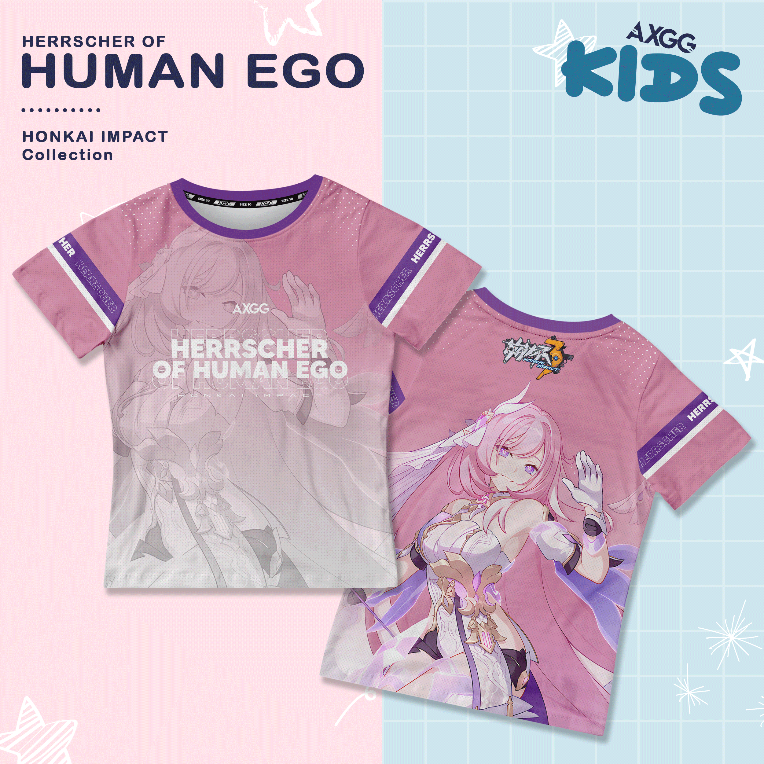 AXGG Kids - ' Honkai Impact - Herrscher' Anime Unisex Shirt for Kids ...