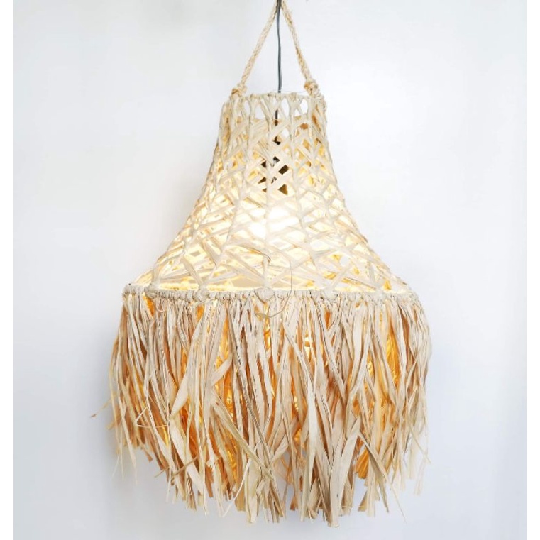 Bohemian Handmade Native Trumpet Raffia Pendant Lamp | Lazada PH