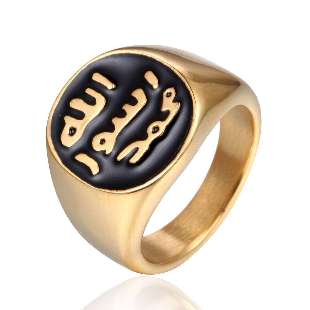 Cross Border Popular Religious Ring Independently Packaged Round Truth ...