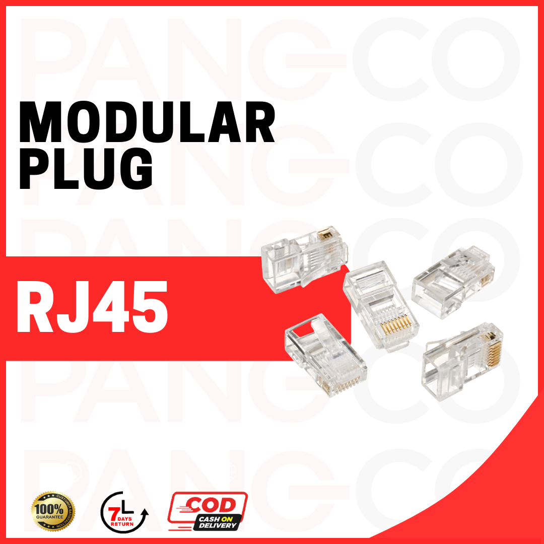Modular Plug RJ45 Connector for CAT5/CAT6 Network Set of 50pcs ,100pcs ...