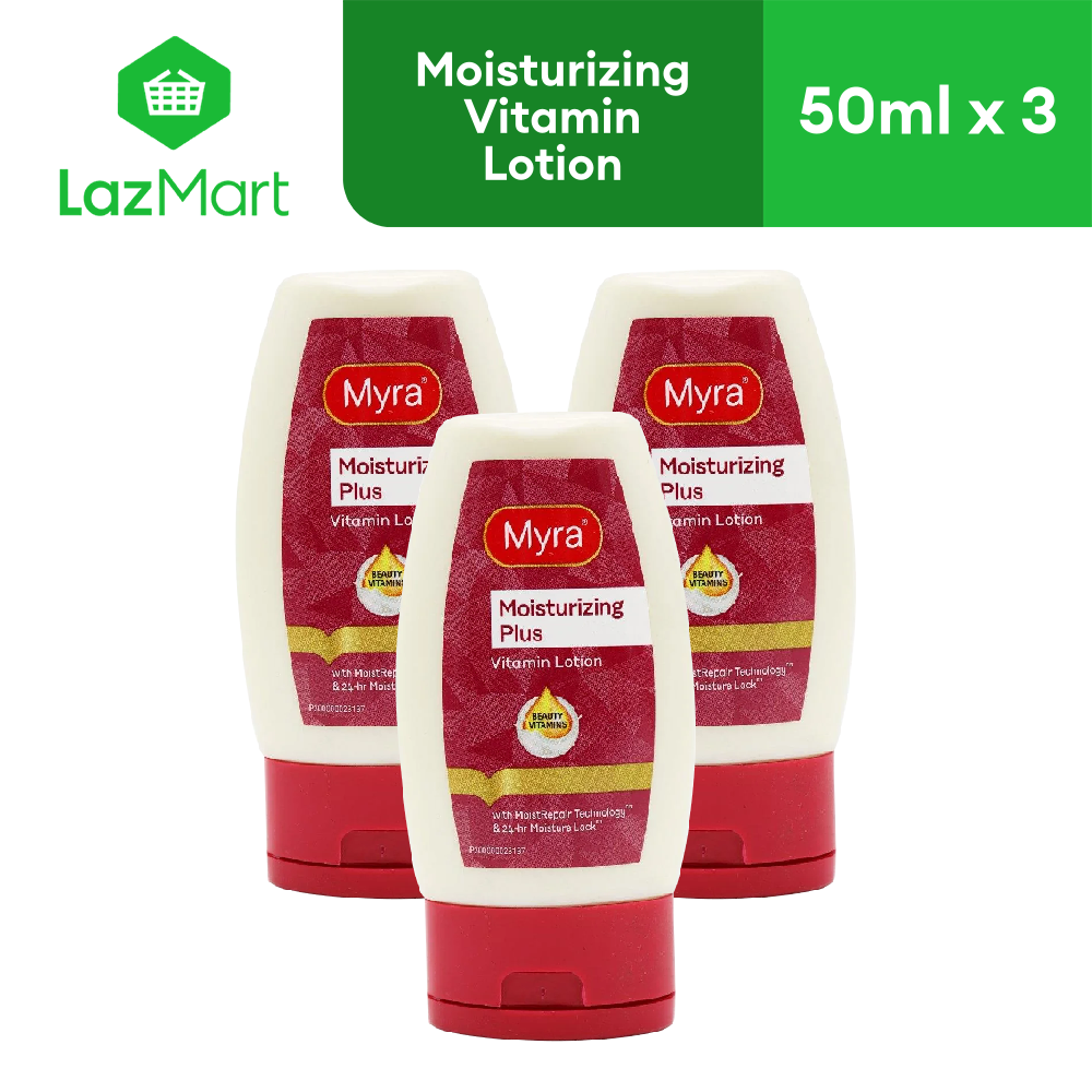 Myra Moisturizing Plus Vitamin Lotion 50ml - Pack of 3 | Lazada PH