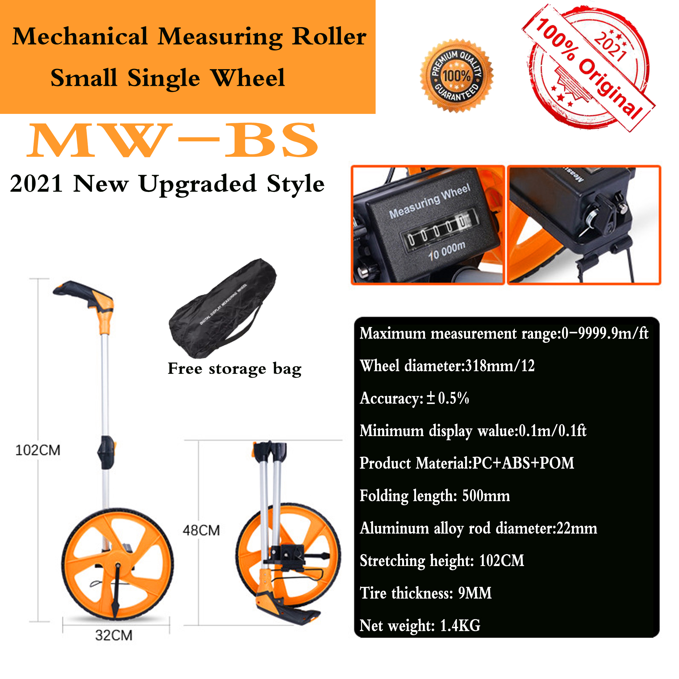 【On Stock】Digital/Mechanical ABS Folding Distance Measuring Wheel ...
