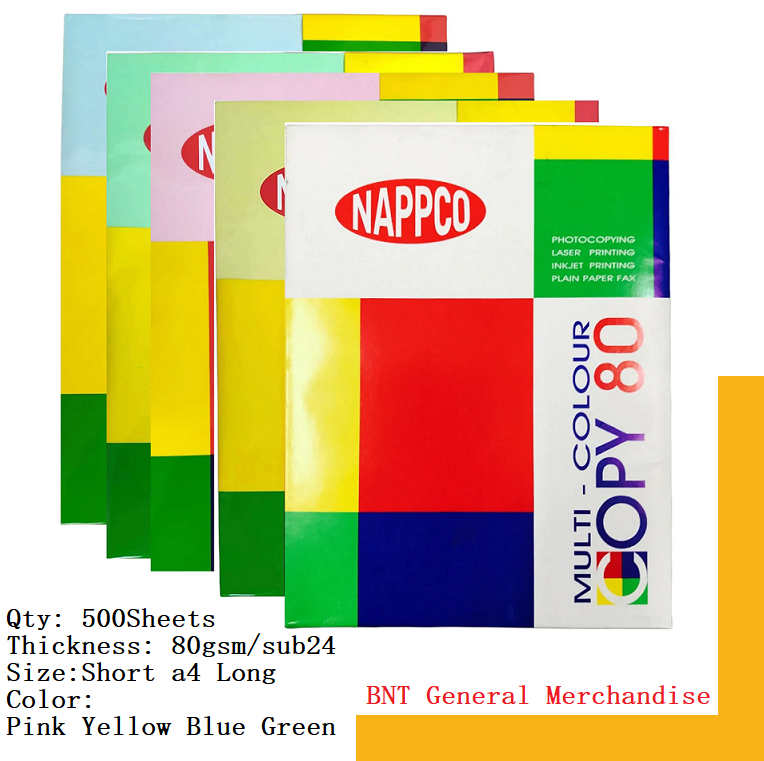 Nappco Copy Paper Substance 24 80gsm Colored Paper 1 Ream 500 Sheets A4 ...