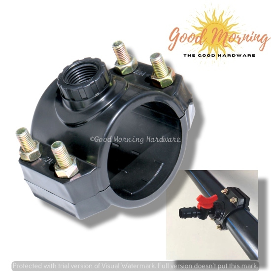 1PCS PE Compression Saddle Clamp PE Black Connector PE Quick Connect ...