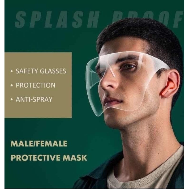 Blocc Full Face Acrylic Shield Protection, Faceshield Full Face Acrylic ...