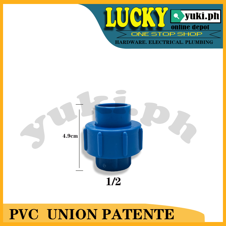 BLUE PVC UNION PATENTE PIPE FITTINGS 1/2", 3/4", 1" ( SOLD PER PIECE ...