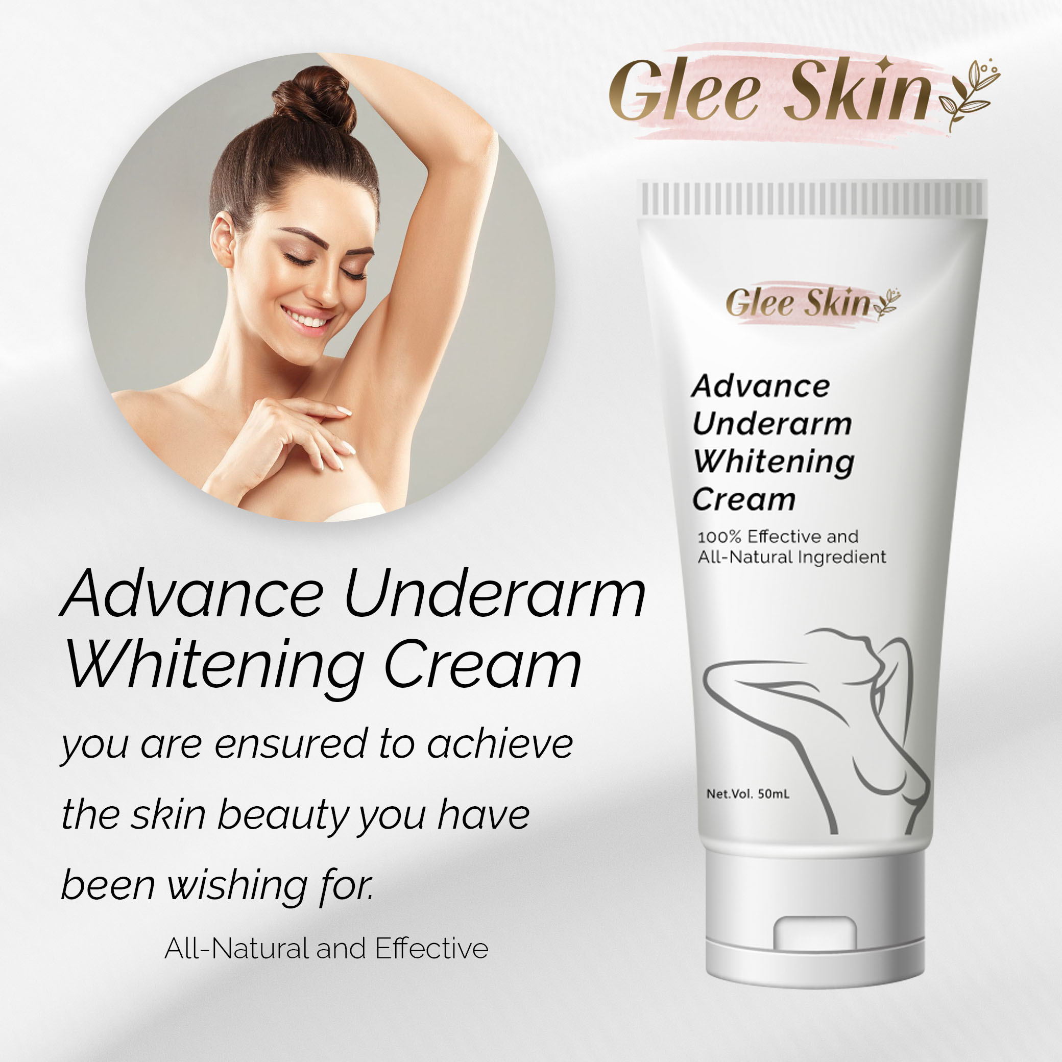 Glee Skin Premium Advance Whitening Cream Neck, Armpit, Knees, Elbows ...