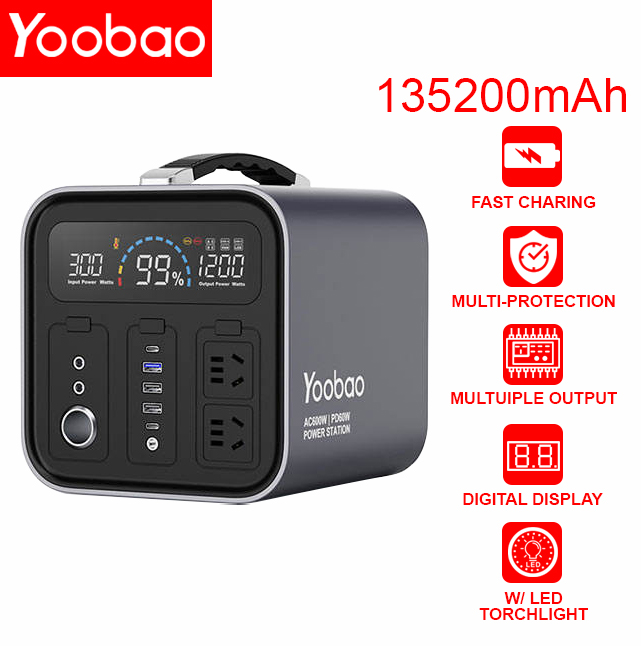 Yoobao EN600S 135200mAh Pure Sine Wave Portable Generator AC600W PD60W ...