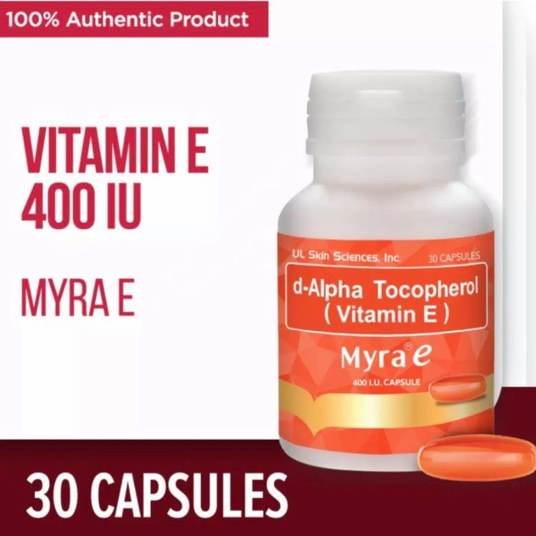 Myra 400 E IU 30 Vitamin E capsules Original Legit Authentic UNILAB ...