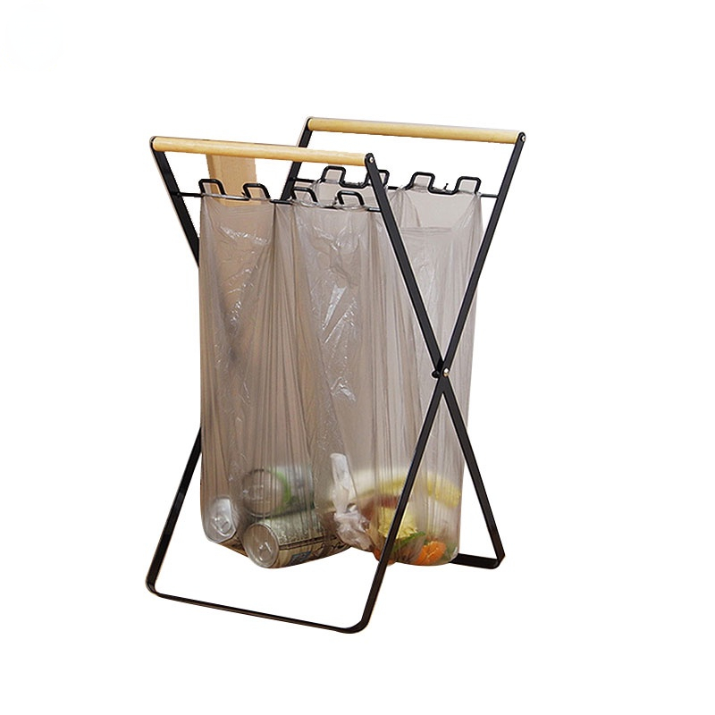 Folding garbage rack Portable outdoor Bin bag storage rack Household ...