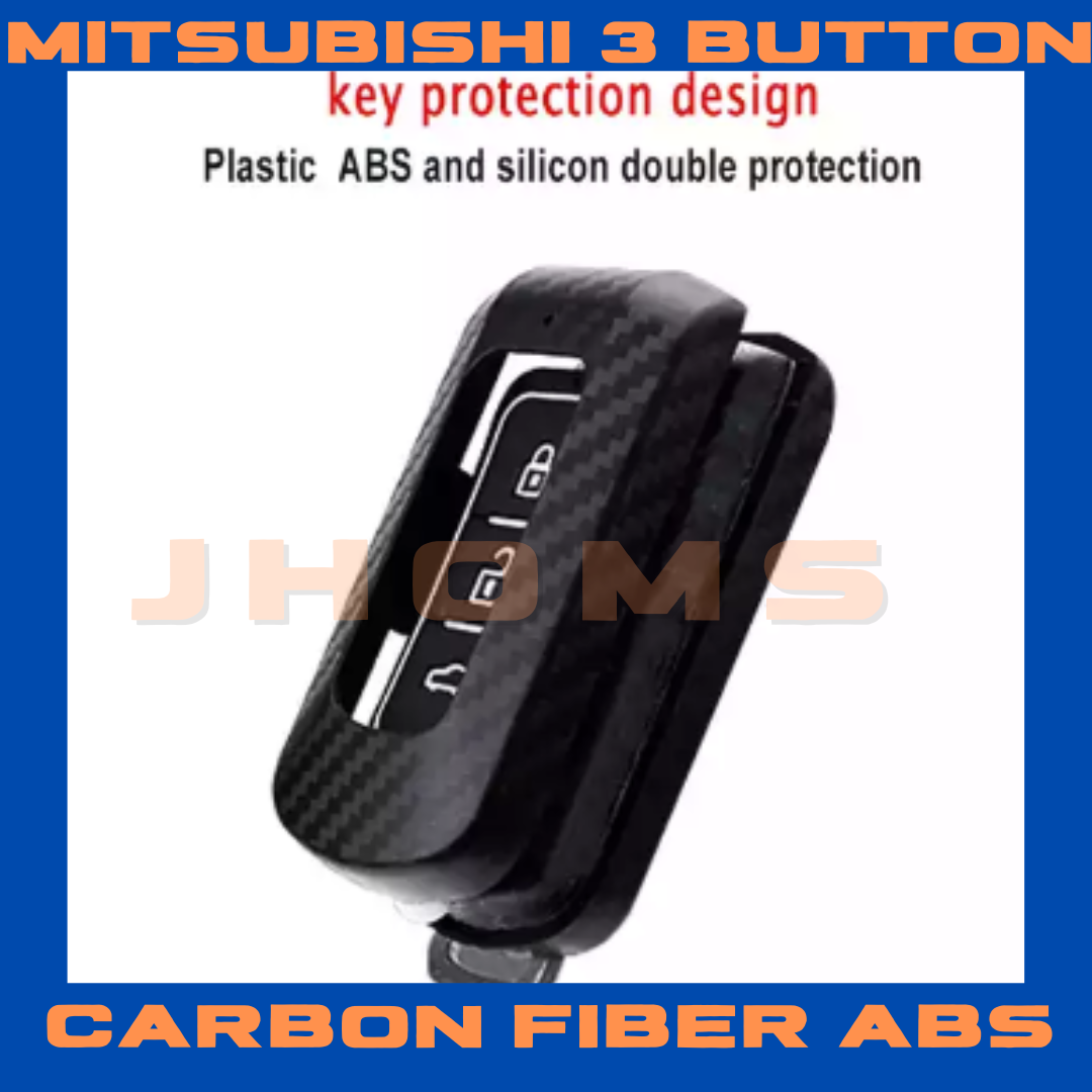 Carbon Fiber ABS Matte Car Key Case Cover for Mitsubishi Montero Sport ...