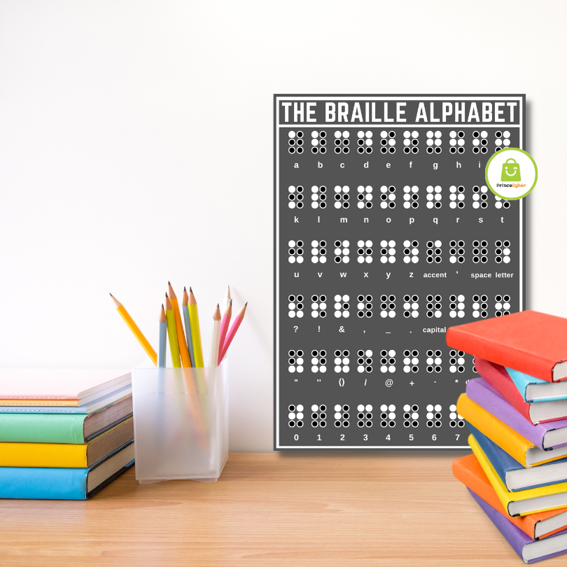 The Braille Alphabet Educational Laminated Charts, (not embossed ...
