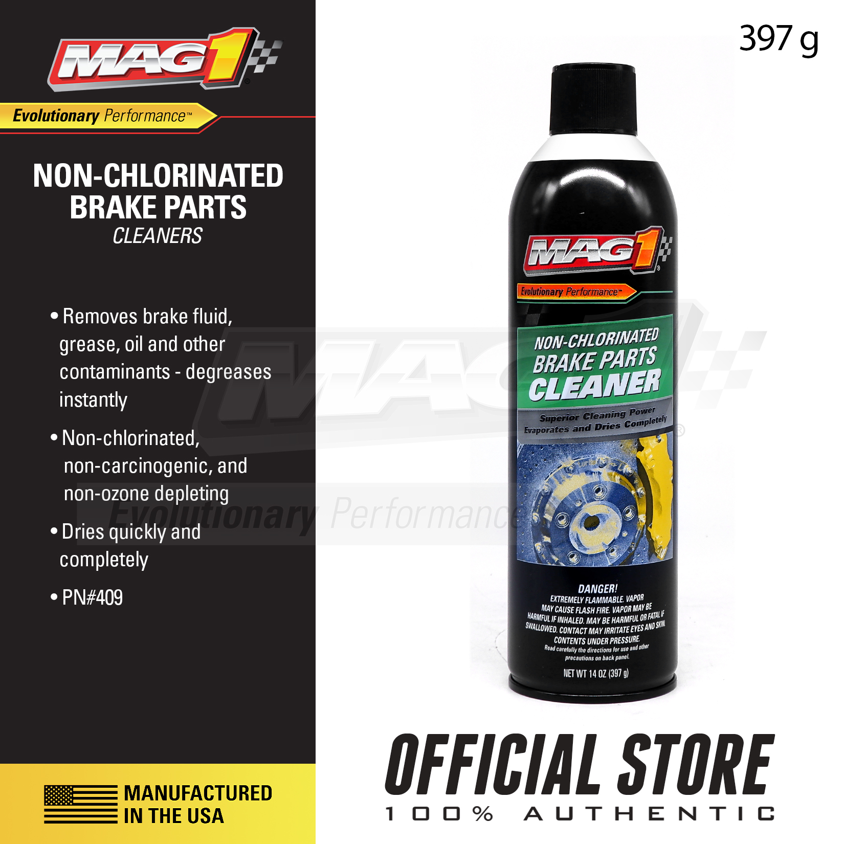 MAG 1 Non-Chlorinated Brake Parts Cleaner 14oz (414ml) MAG1 409 MC ...