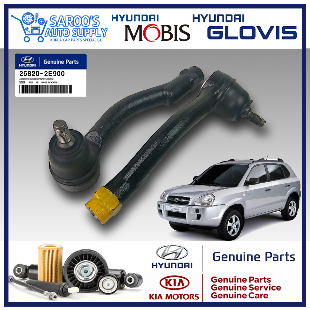 [Genuine] Tie Rod End Set For Hyundai Tucson , 2004-2009, Original ...