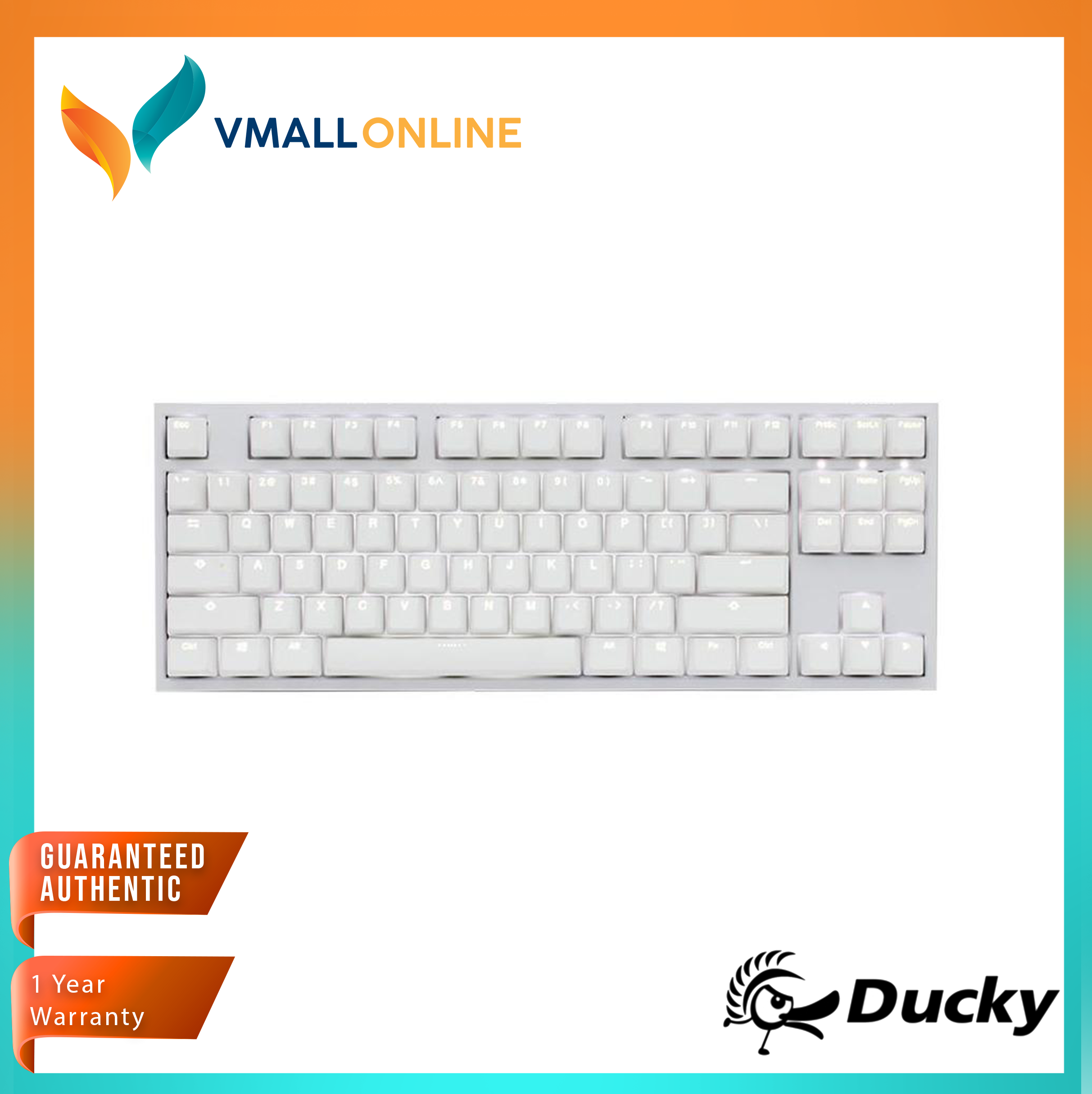 Ducky DKON1887S-RUSPDWZW1 ONE 2 WHITE CASE WHITE LED - MX RED | Lazada PH